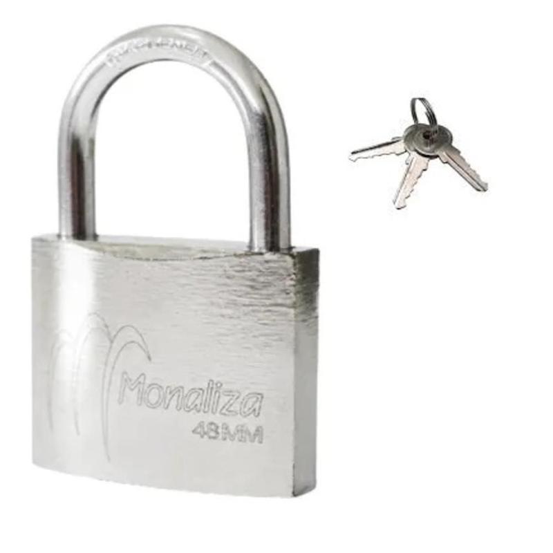 Cadeado 48Mm Latao Grande 3 Chaves Portao Porta Resistente A - Gimp ...
