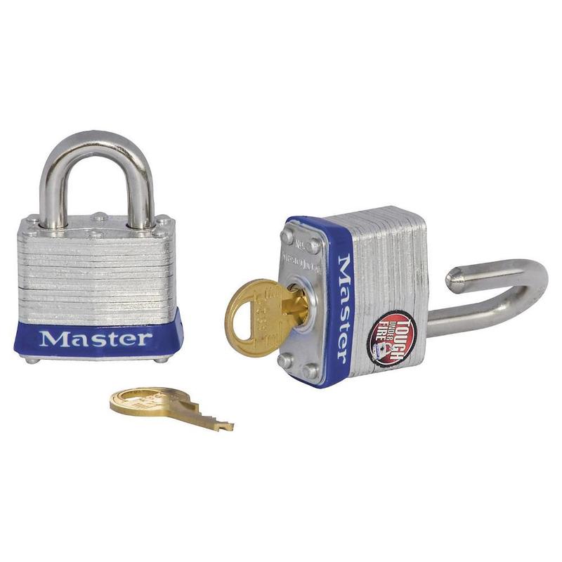 Cadeado Aço Lâminado Largo 40mm Prata com Azul 2 Unidades Masterlock ...