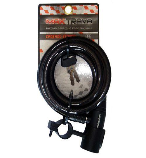 Cadeado Cabo Aço 1,5mx12mm Chave Preto - ELLEVEN - Cadeados - Magazine ...