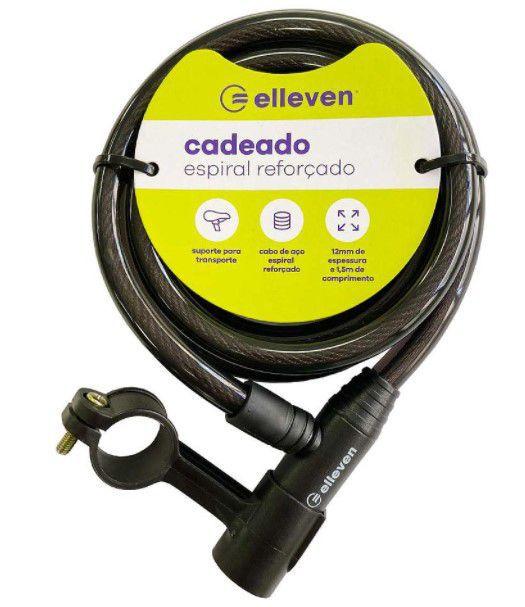 Cadeado Espiral 1,5m x 12mm Com Chave Elleven - Cadeado para Bicicleta ...