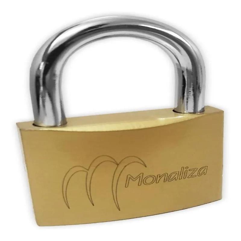 Cadeado latao grande 60mm 3 chaves portao porta resistente a chuva ...