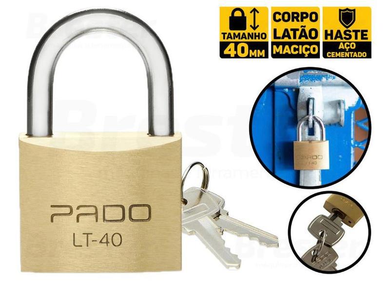 Cadeado Pado C/ Chaves Malas Armário LT-40 - Cadeados - Magazine Luiza
