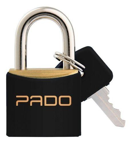 Cadeado Pado PRETO Latão Maciço Haste Aço Com Capa - 30mm - Cadeados ...