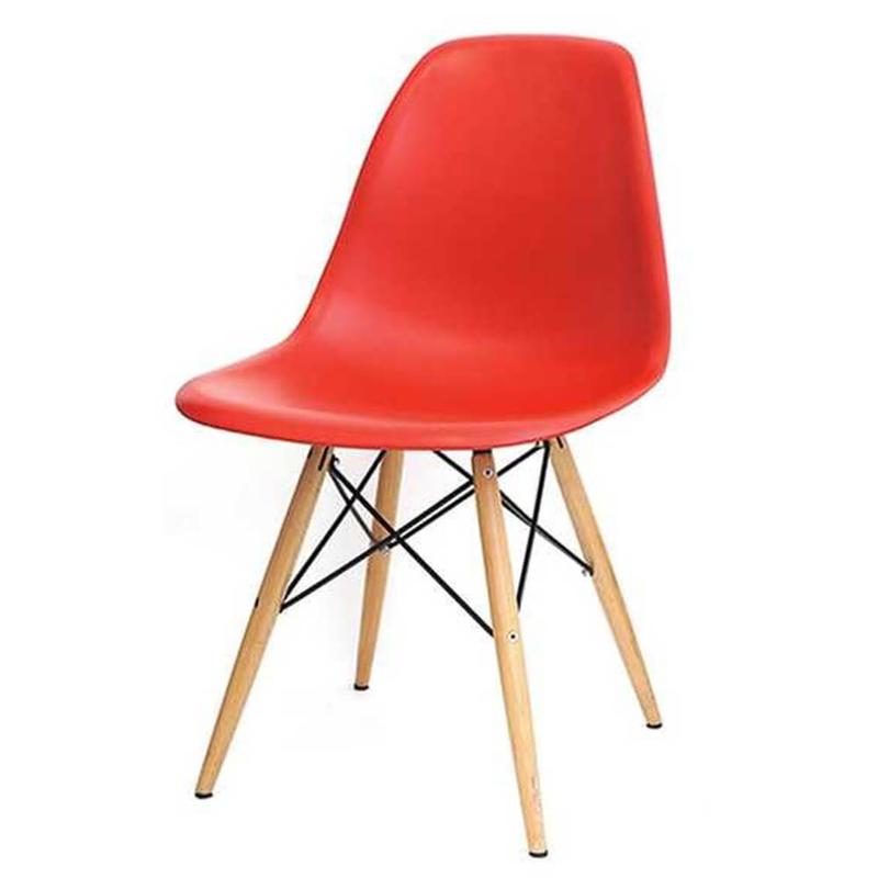 Cadeira Charles 1102 em Polipropileno e Base Madeira OR Design Cor ...