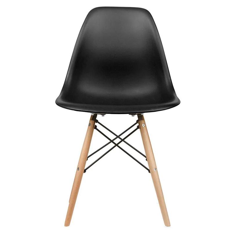 Cadeira Charles Eames Wood Design Eiffel Preta - Homelandia - Móveis de ...