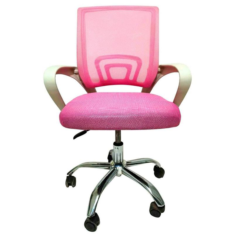 Cadeira de escritorio pctop fit 8001 rosa e branco - Cadeira de ...