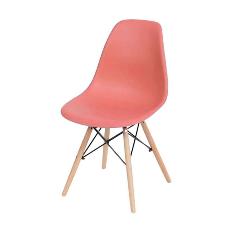 Cadeira Eiffel Cor Salmão Pés De Madeira 1102 - Or design - Móveis de ...