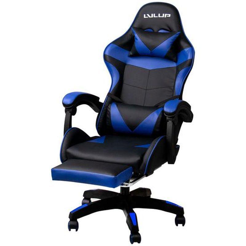 Cadeira Gamer Level Up Roo Lu785 Com Apoio Lombar Ajustavel Preto Azul ...