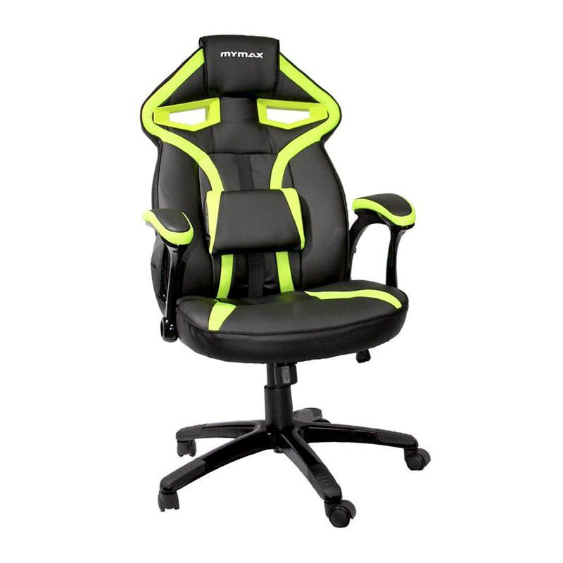 Cadeira Gamer MX1 Giratória Preto/Verde - Mymax - Cadeira Gamer ...