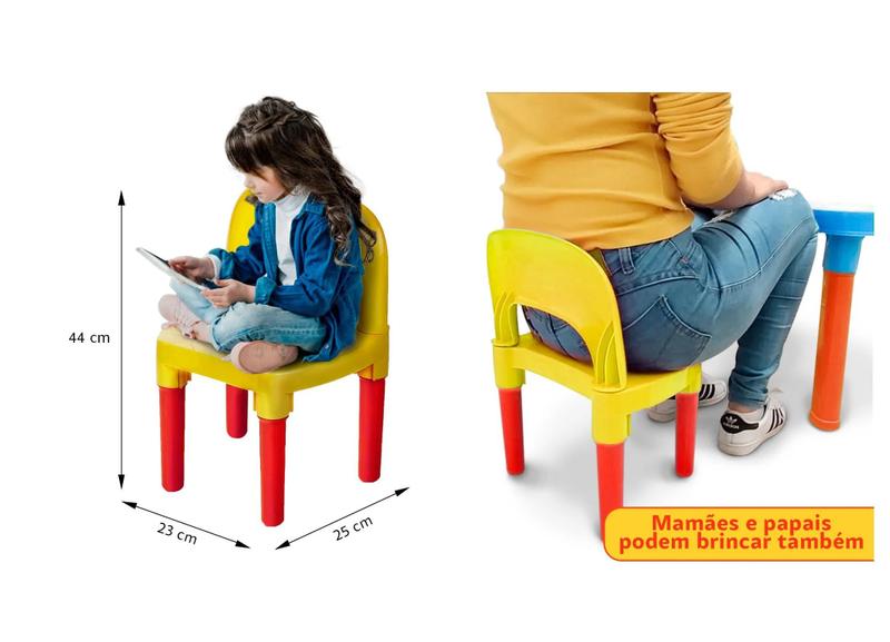 Cadeirinha Adicional Mesinha Infantil Cadeira Avulsa Infantil - Monte ...
