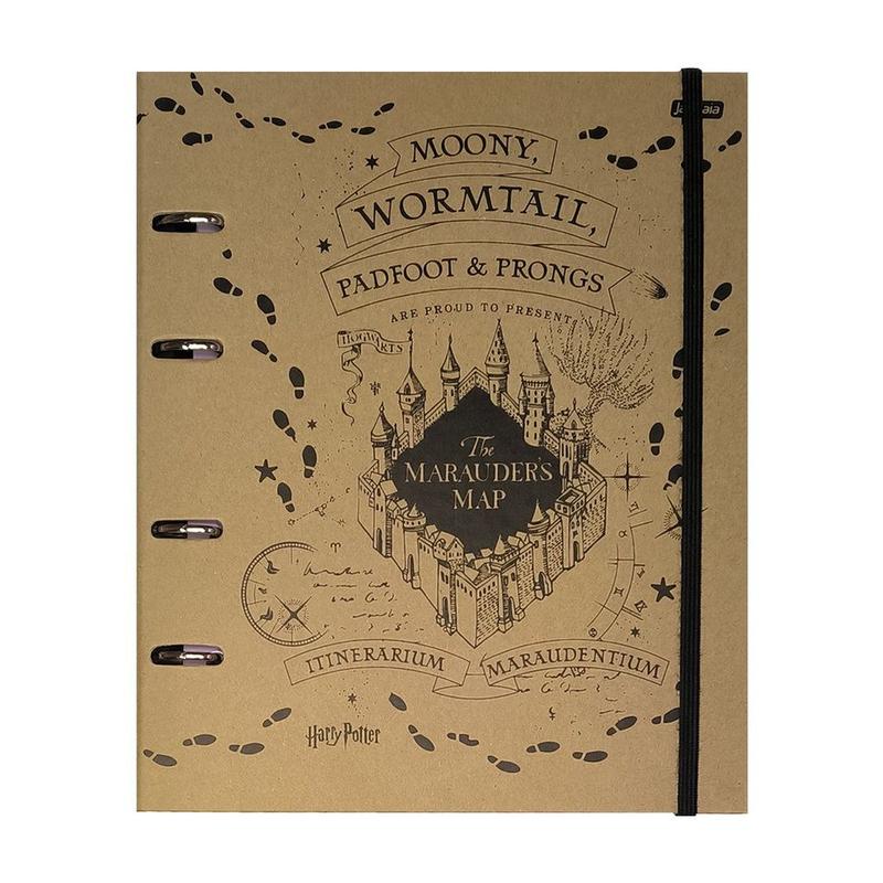 Caderno Argolado Fichário Colegial Harry Potter Kraft Jandaia ...