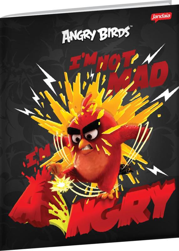 Caderno Brochura 1/4 Capa Dura 96 Folhas - Angry Birds Filme Fundo ...