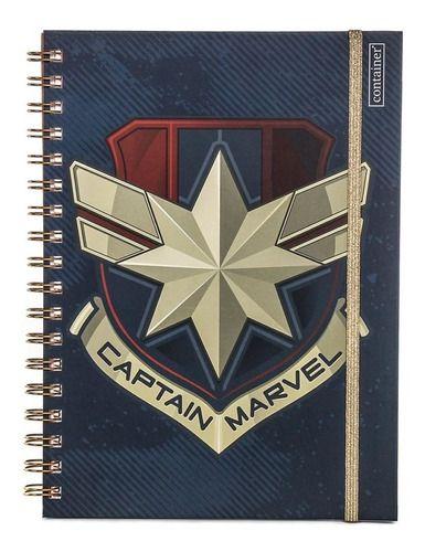 Caderno Bullet Journal Container Capitan Marvel 80fls - Dermiwil ...