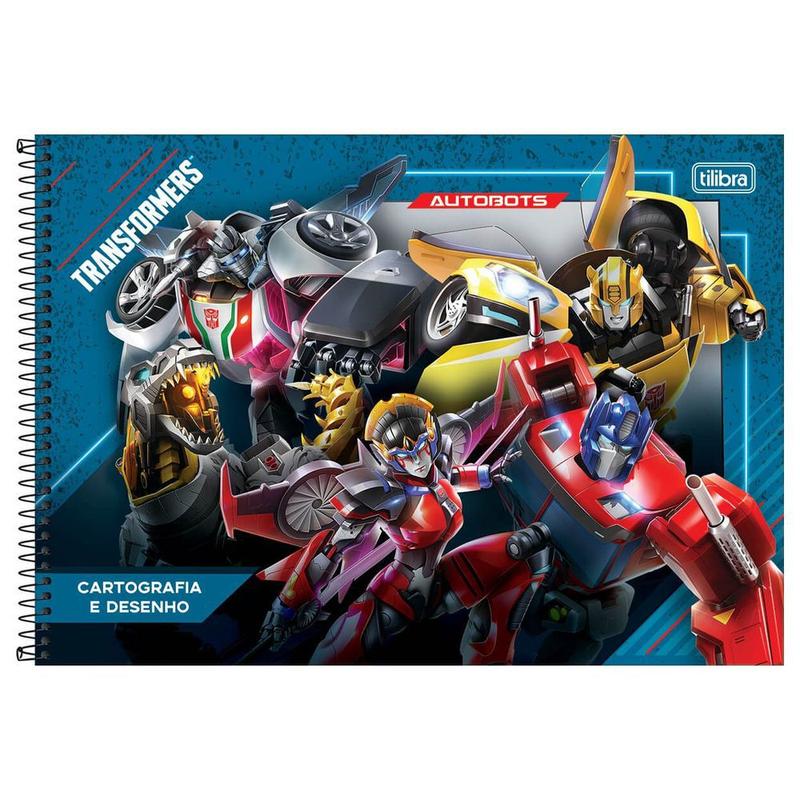 Caderno de Cartografia e Desenho Transformers - Azul - Tilibra ...