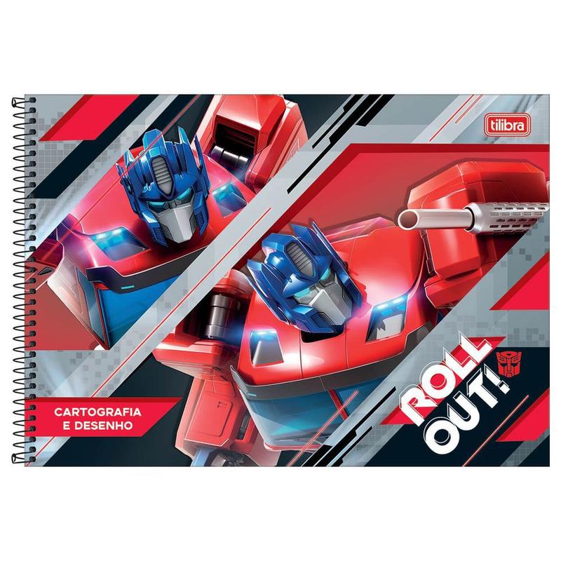 Caderno de Cartografia e Desenho Transformers - Vermelho - Tilibra ...