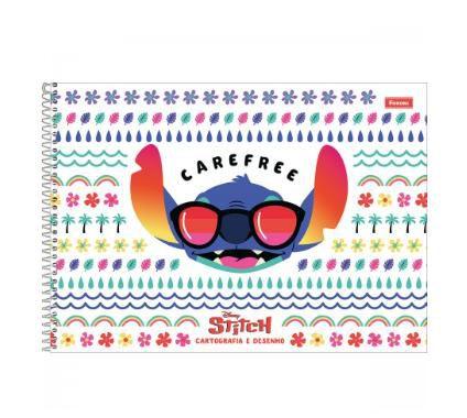Caderno de Desenho Espiral Stitch 80 Folhas - Foroni - Caderno de ...