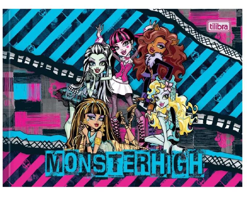 Caderno Desenho 1/4 Capa Dura Monster High 40f- Tilibra - Caderno ...