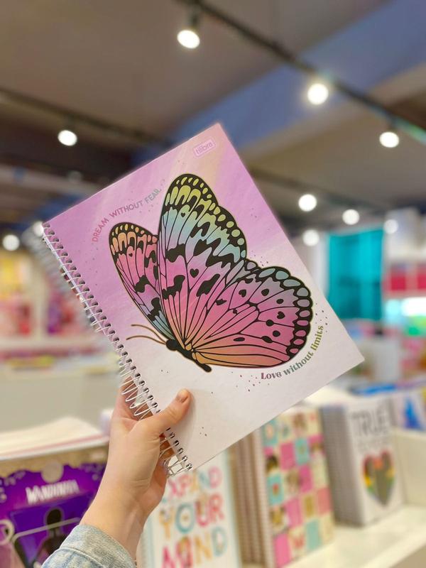 Caderno espiral capa dura universitário 10 matéria daisy 160 folhas ...