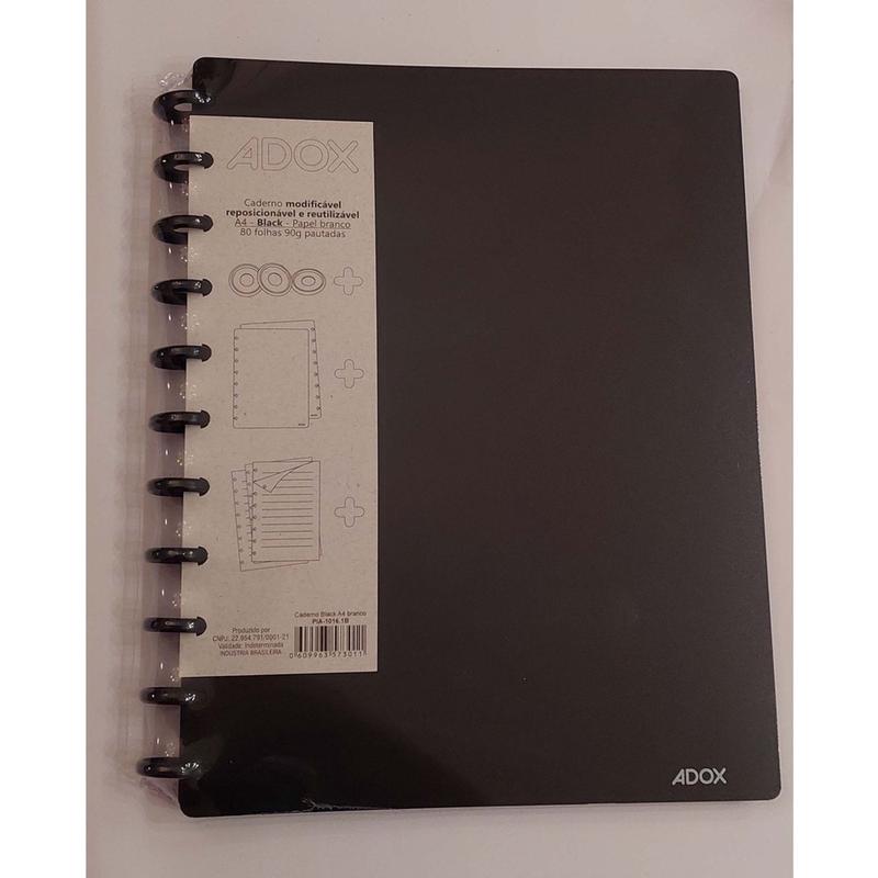 Caderno Inteligente Médio 80fls Preto - Adox - Caderno Inteligente ...