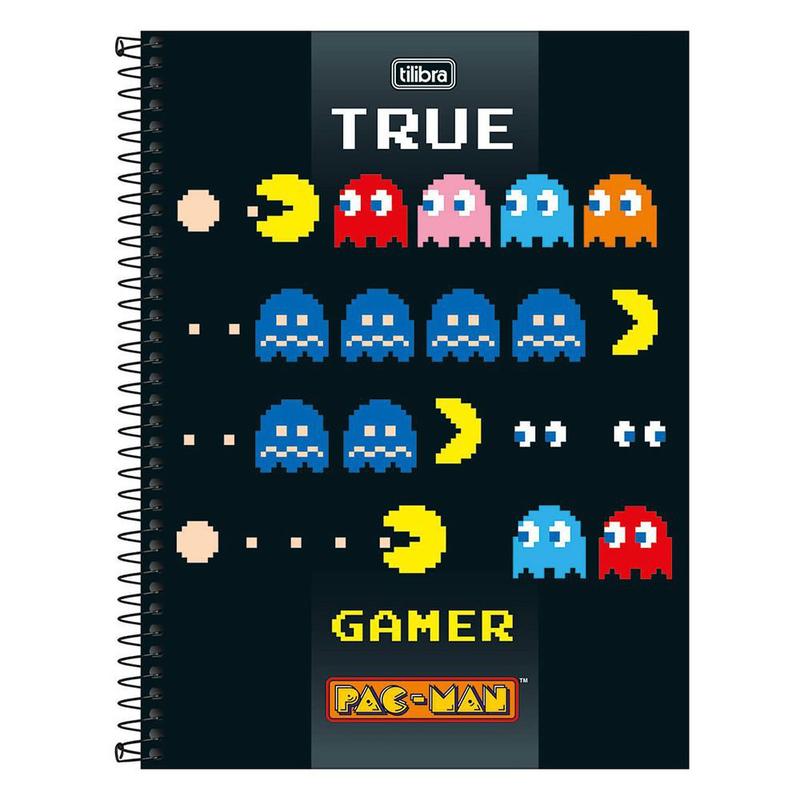 Caderno Pac Man - True Game - 10 Matérias - Tilibra - Caderno Escolar ...