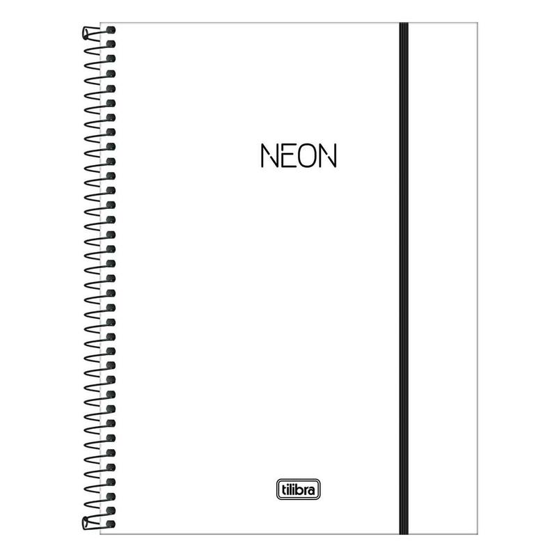 Caderno Universitário 80 Folhas Capa Dura Espiral Neon Tilibra ...