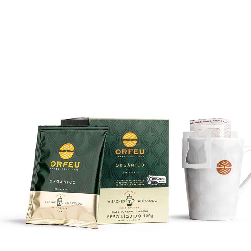 CafÉ Em SachÊ Orfeu OrgÂNico 10 SachÊS Drip Coffee - Café - Magazine Luiza