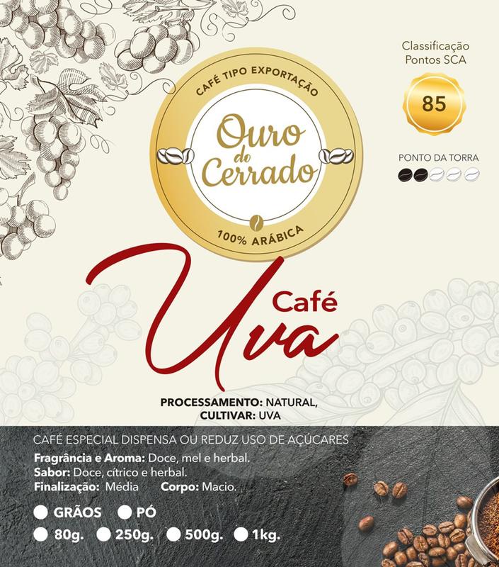 Café UVA em PÓ Café Especial com 85 pontos SCA - Ouro do Cerrado - Café ...