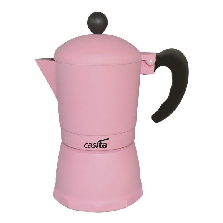 Cafeteira Tipo Italiana Aluminio Casitá Rosa 6 Xicaras 300ML ...