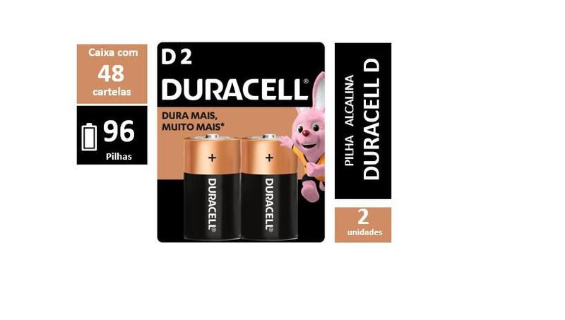 Caixa 96 Pilhas Duracell Alcalina Grande D (48x2un) - Pilhas - Magazine ...