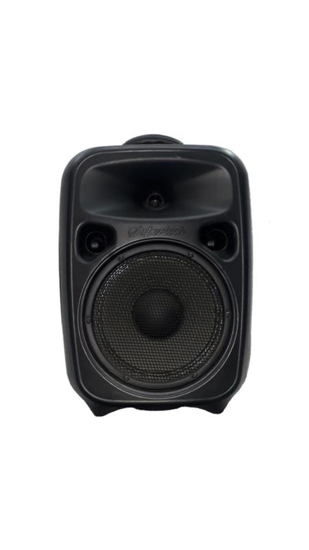 Caixa Amplificada Supertech Pe10 turbinada Usb/Sd/Fm,Falante8 Dourado ...