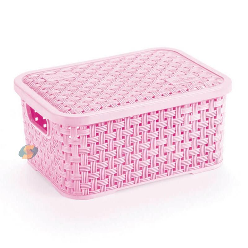 Caixa Cesto Organizador Multiuso Rattan PP C/ Tampa - Nitron - Caixa Organizadora - Magazine Luiza