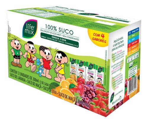 Caixa Com 12 Unidades Suco Life Mix Kids Sortidos 200ml - Suco ...