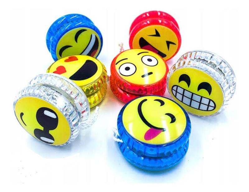 Caixa Com 25 Pçs Ioiôs Yoyos Sortidos Emoji Light Up - DMY - Kit ...