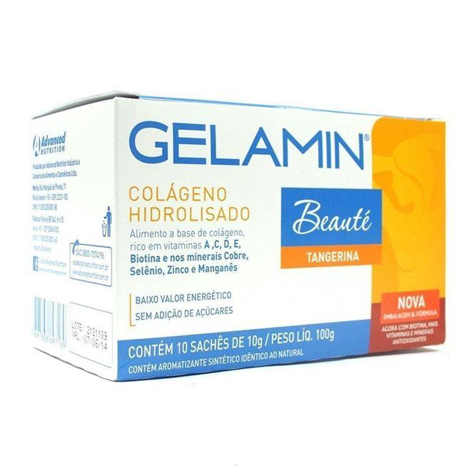 Caixa com 30 Sachês Gelamin (Colágeno Hidrolisado) Advanced Nutrition ...