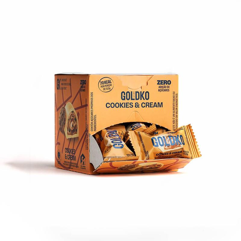 Caixa de bombom Cookies & Cream zero adição de açúcares (69 Kcal por ...