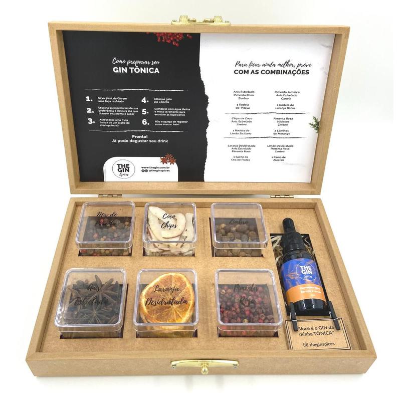 Caixa de Kit Gin Tônica com 6 Especiarias e Xarope Francês - THE GIN ...