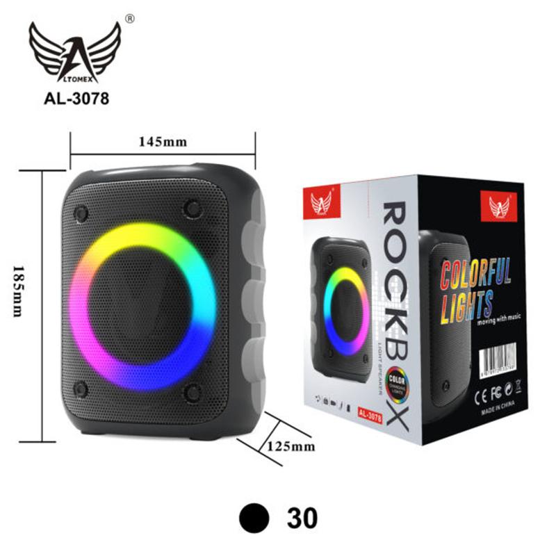 Caixa De Som 10W Rockbox Colorful Lights Altomex AL-3078 - Caixa de Som ...