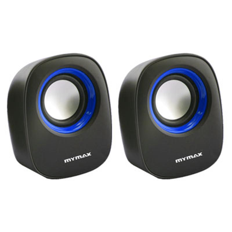 Caixa de Som 2.0 USB 6W RMS - Preto/Azul MYMAX - Caixas de Som ...