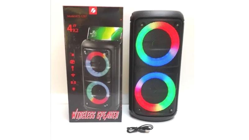 Caixa de Som Grande Bluetooth 2 Alto-Falantes Bluetooth - KTS-1297 ...