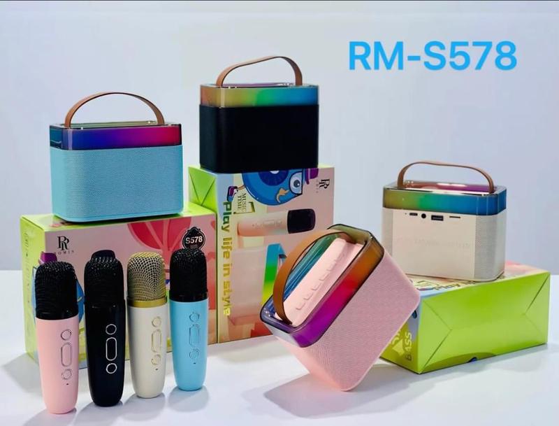 Caixa de Som Karaoke Bluetooth RM-S578 + Microfone sem fio - Outmax - Caixa de Som Bluetooth ...