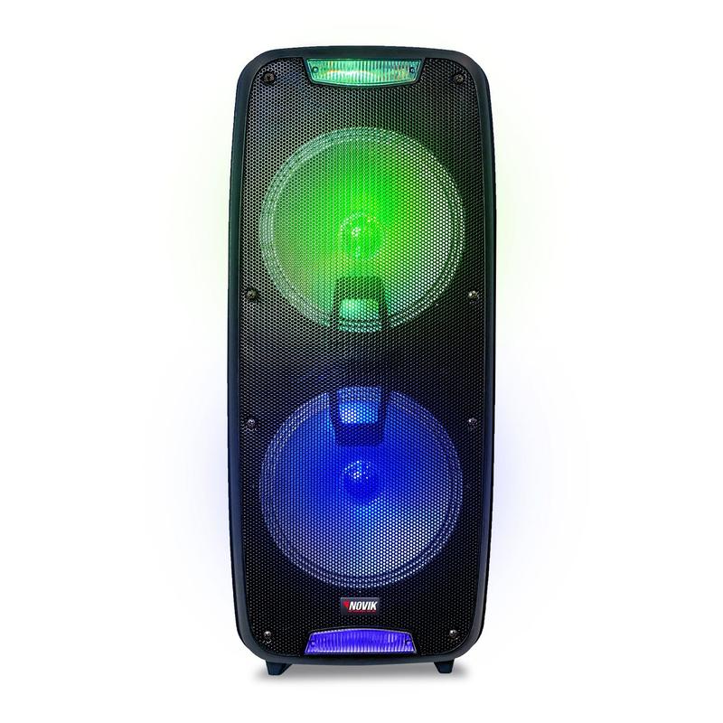 Caixa de som novik neo xblast rgb usb/micro sd bluetooth c/ microfone ...