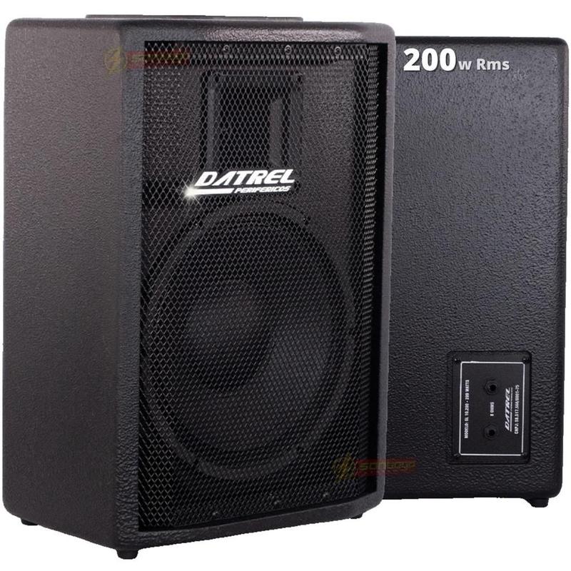 Caixa de Som Passiva Acustica 200w Rms Profissional Datrel Para igreja ...