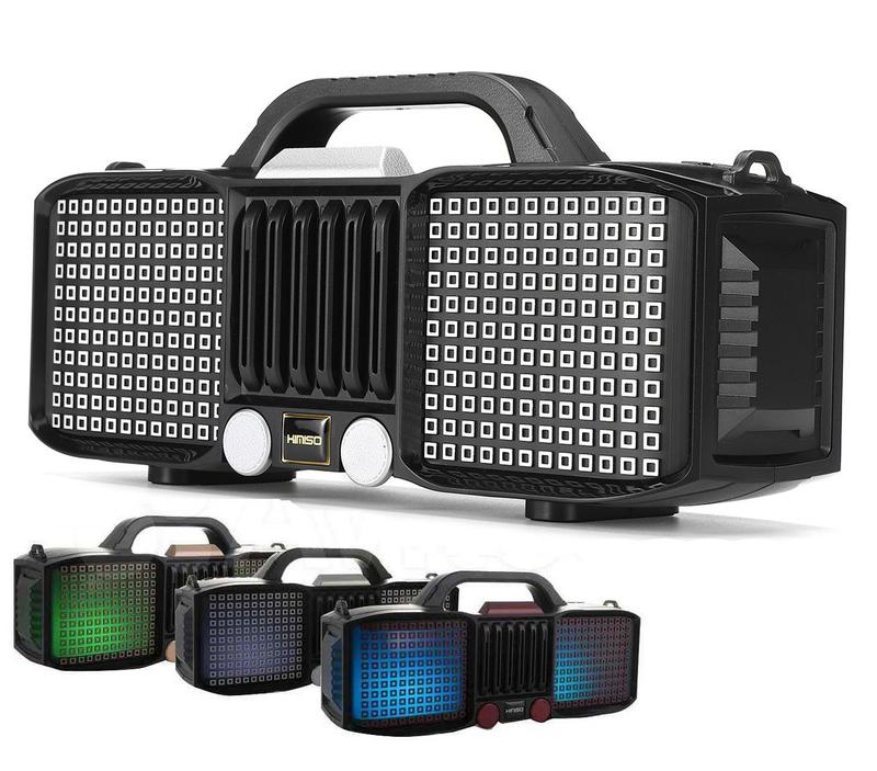 Caixa de Som Portátil Bluetooth 5.0 Amplificada KMS-E86 Rgb Led ...