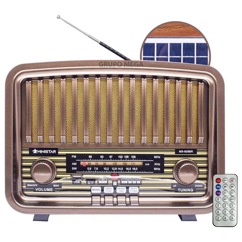 Caixa de som radio retrô vintage bluetooth sem fio potente - GMega ...