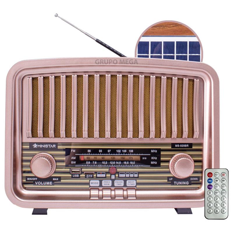 Caixa de som radio retrô vintage bluetooth sem fio potente - GMega ...