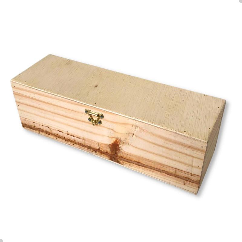 Caixa de Vinho Para Presente Madeira Pinus Natural 1 Garrafa - Shalom ...