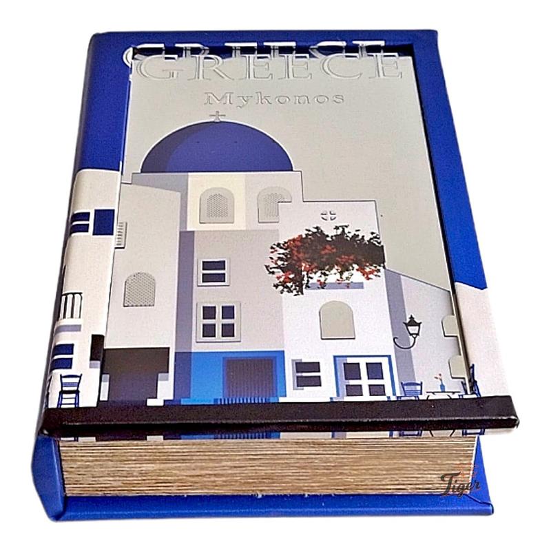 Caixa Livro Fake Decorativa com Frente de Espelho Grande Países Cidades ...