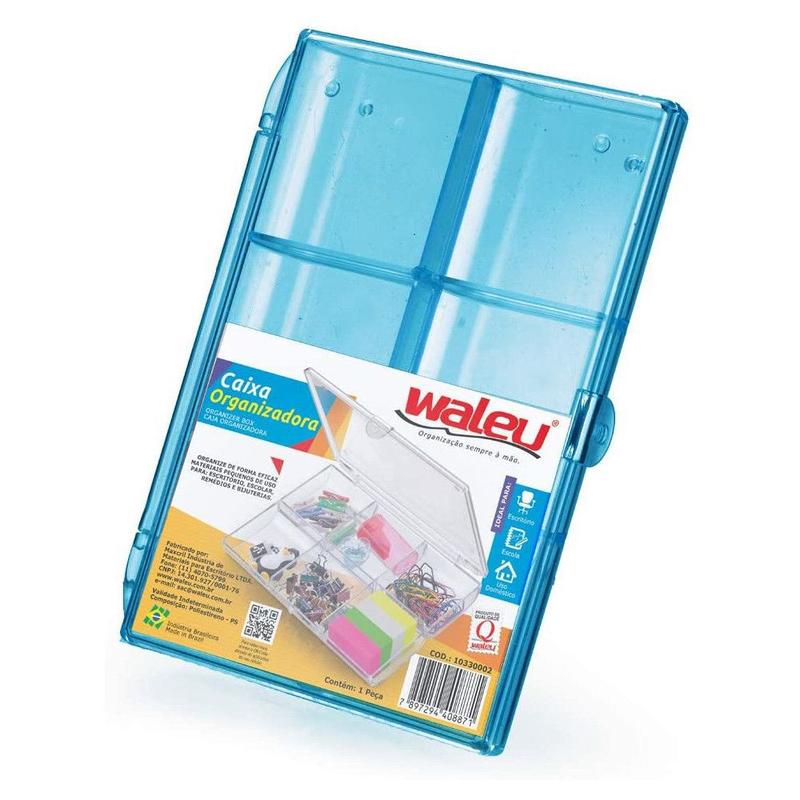 Caixa organizadora azul - maxcril - Caixa Organizadora - Magazine Luiza