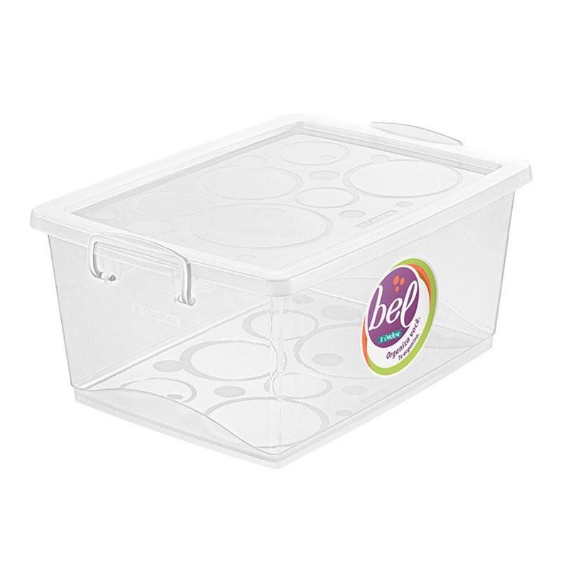Caixa organizadora box alta cristal 15L OR80500 Ordene - Caixa ...