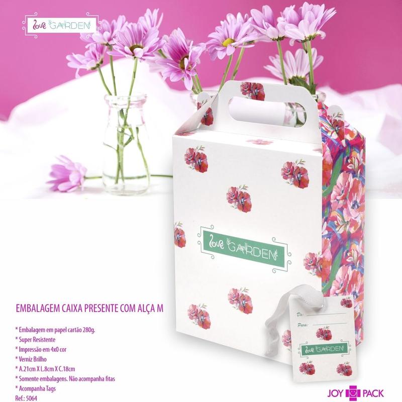 Caixa presente maleta m - garden c/25un - JOYPACK - Caixa de Presente - Magazine Luiza